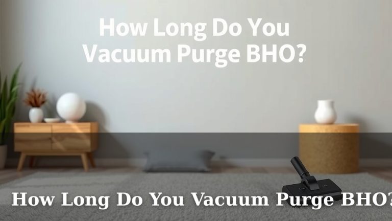 How Long Do You Vacuum Purge BHO?